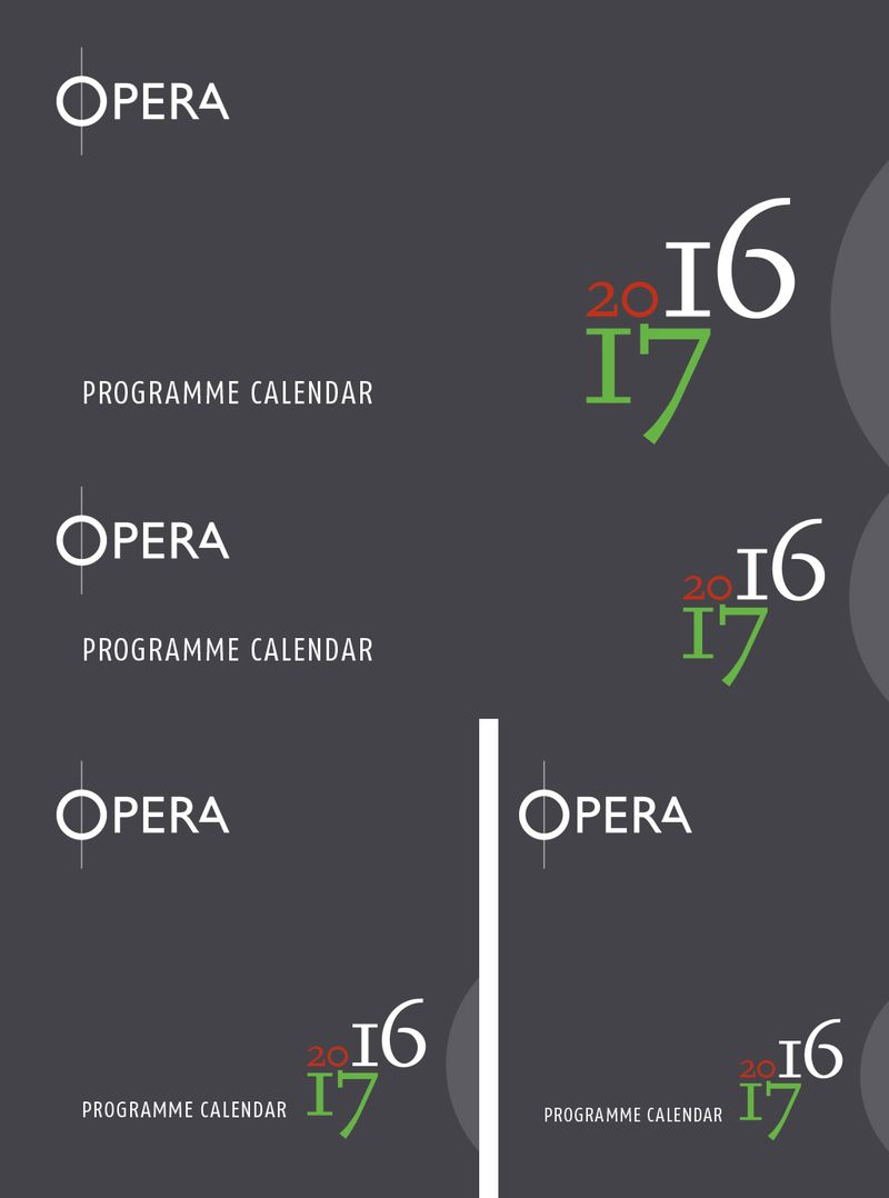 2016/17 season programme calendar - Opera